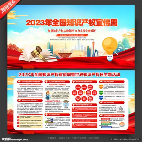 2023年全国知识产权宣传周设计图展板模板广告设计设计图库昵图网