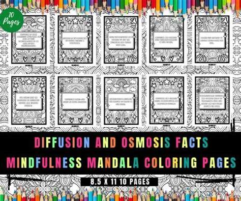 Diffusion And Osmosis Facts Activities Mindfulness Relaxing Coloring Pages