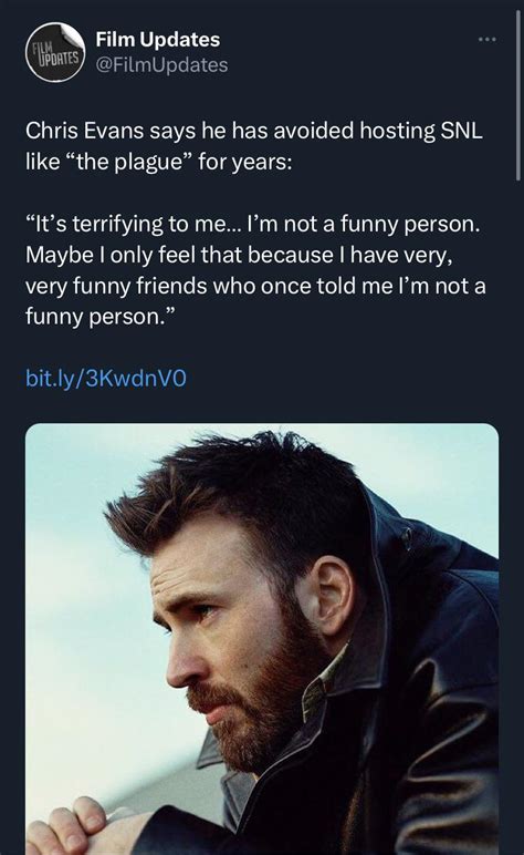 Chris Evans On Why He Hasnt Hosted Snl R Livefromnewyork