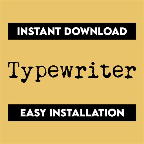 Typewriter Font Typewriter Letters Typewriter Alphabet Vintage Font