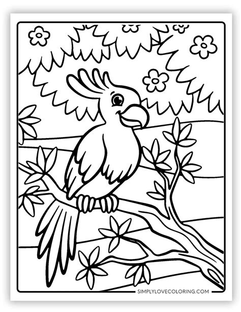 21 Cockatiel Coloring Pages Free Pdf Printables Simply Love Coloring