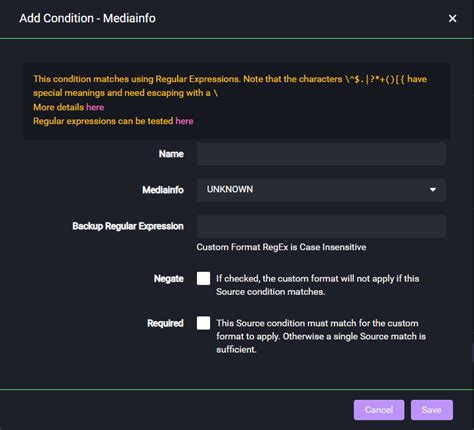 Custom Formats Add Media Info Conditions · Issue 5645 · Sonarrsonarr