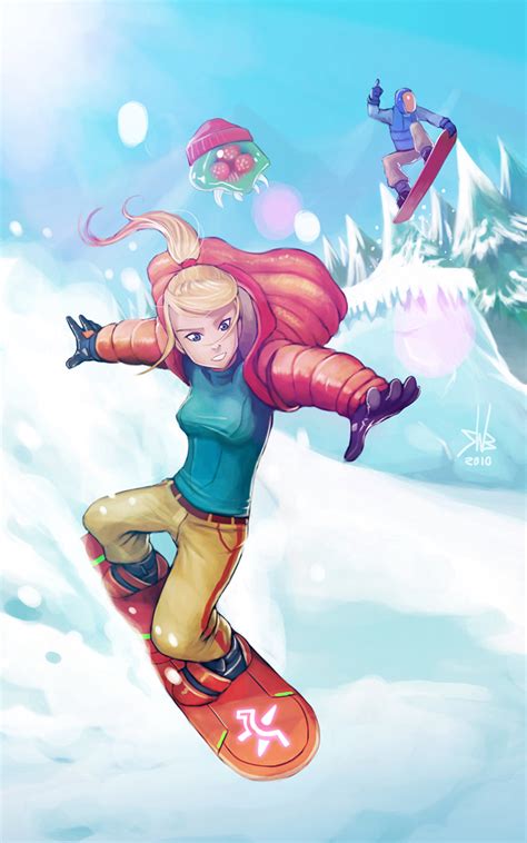 Samus Aran And Metroid Metroid Drawn By Roguetwo Danbooru