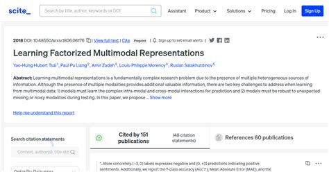 Learning Factorized Multimodal Representations