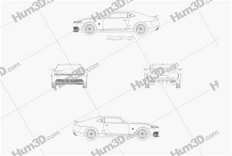 Chevrolet Camaro Bumblebee Disegno Tecnico DModels