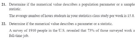 Solved Determine If The Numerical Value Describes A Chegg Com