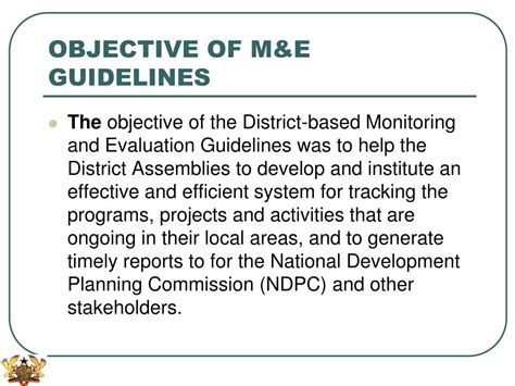 PPT DECENTRALISED MONITORING AND EVALUATION PROCESS IN GHANA UNDER