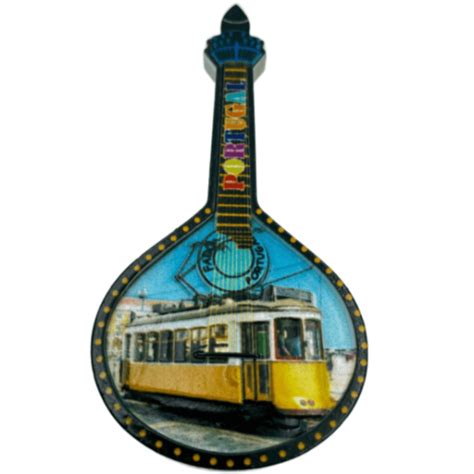 Portugal Yellow Tram Fado Banjo Souvenir Fridge Magnet Cool Buckles