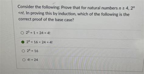 Solved Consider The Following Prove That For Natural Chegg