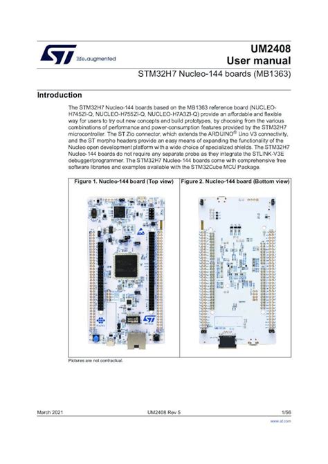 pdf stm32h7 nucleo 144 boards mb1363 stmicroelectronics um2408