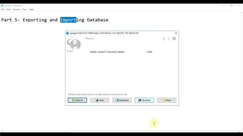 Part 5 Exporting And Importing Mysql In Heidisql Youtube
