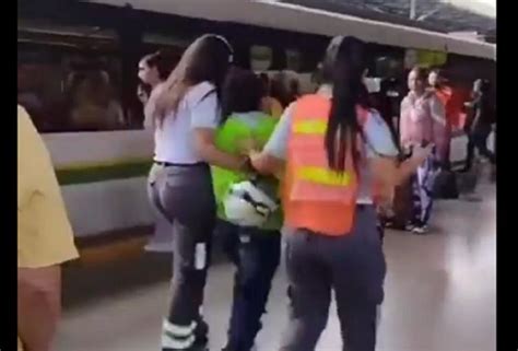 Mujer Se Metió Sin Permiso A La Vía Férrea Del Metro De Medellín