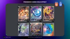 Pokemon Cards With Holo Effect Using Html And Css Coding Torque
