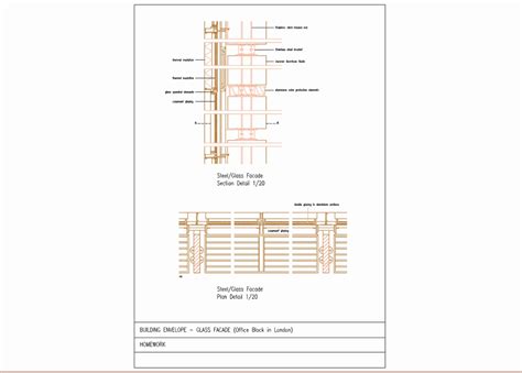 Glass Facade Elevation Drawing