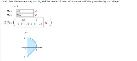 Solved Calculate The Moments Mx And My And The Center Of