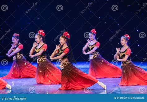 Orchid Fingers Rotary Turpan Girl Chinese Folk Dance Editorial Stock