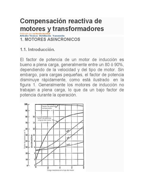 Compensación Reactiva De Motores Y Transformadores Pdf