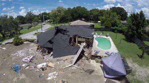 Drone Video Over Massive Pasco Co Sinkhole Youtube