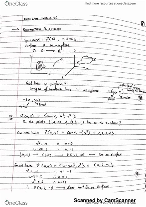Math 241 Lecture 19 Math 24i Honors Lecture Notes 19 Oneclass