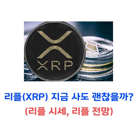 리플 시세 지금 리플 코인 사도 괜찮을까 리플 전망 부자되는 꿀통 정보