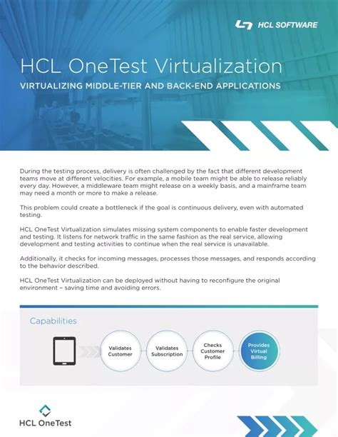 Ppt Hcl Onetest Virtualization Virtualize Middle Tier And Back End Applications Powerpoint