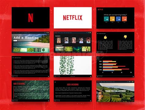 Netflix Canva Template Presentation Template Slide Deck Creative Presentation Background For