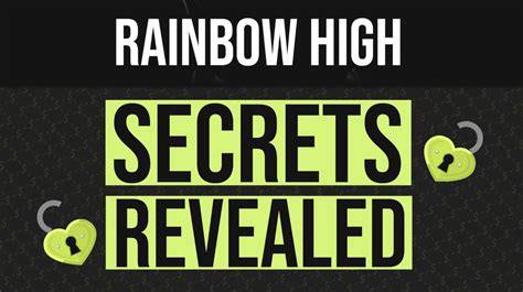 Secrets Revealed Rainbow High Wiki Fandom