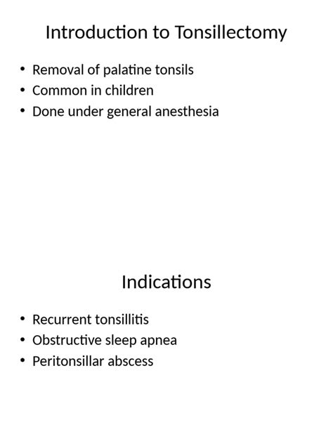 Tonsillectomy Procedure Care And Risks Pdf