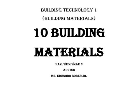 10 Building Materials Weslymae Diaz Page 1 4 Flip Pdf Online Pubhtml5