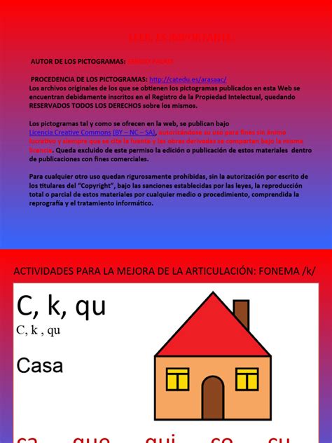 Actividades Mejora Fonema K Pdf Creative Commons Ley De Derechos