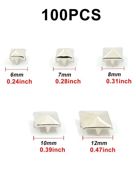 100pcs Pack 6 7 8 10 12mm Four Prongs Rivets For Clothes Shoes Bags