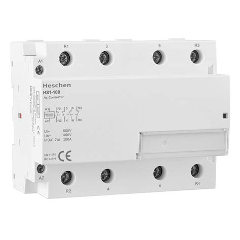 Heschen Household Ac Contactor Hs1 100 Ie 100a 4 Pole 2no 2nc Ac220v