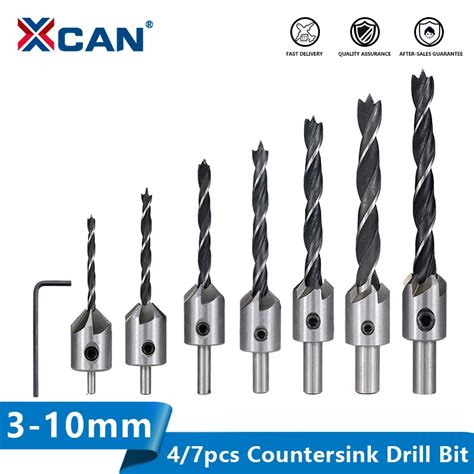 Dieu Xcan Hss 카운터싱크 드릴 비트 세트 리머 목공 모따기 드릴 카운터보어 플라이어트 홀 티몬