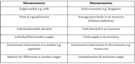 Differences Between Micro And Macro Economics For Gcseigcse Class 10