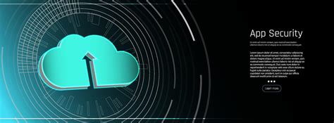 Cloud Security Concept With Data Protection Elements Presented In Dark