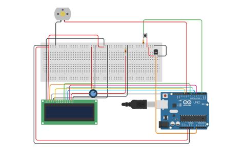 Circuit Design Temperature Controlled Fan Tinkercad