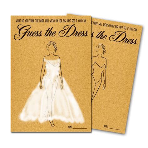 Buy Bridal Shower Game Guess The Dress Unique Bridal Shower Games Fun