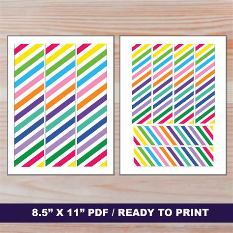Borders For Bulletin Board Printable Classroom Decor 6 Designs In 2 Sizes Stripes Polka