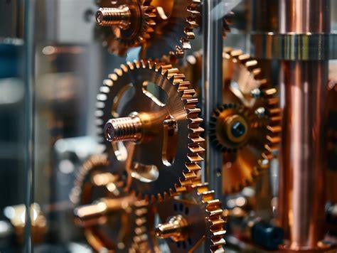 Closeup Of Gear System Premium Ai Generated Image