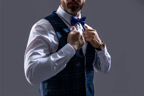 Premium Photo Tux Man In Menswear Isolated On Grey Background Tux Man In Menswear At Studio