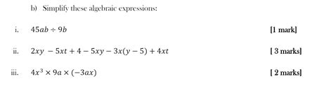B Simplify These Algebraic Expressions I 45 A StudyX