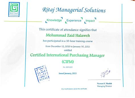 Zaid Halawa On Linkedin Cipm Thank You Bahjat Ladadweh