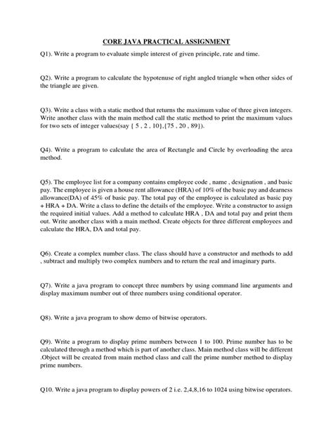 Bca 4507l Practical Assignment Pdf Method Computer Programming