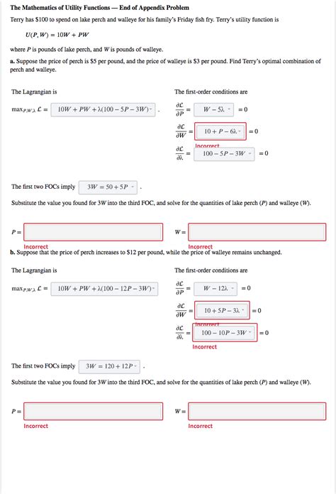 solved the mathematics of utility functions end of