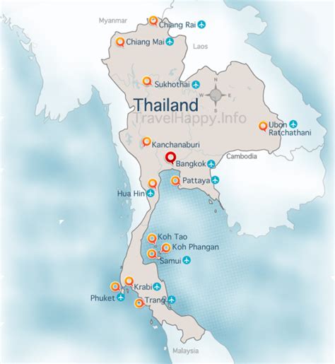 Thailand Tourist Maps Tourist Destinations