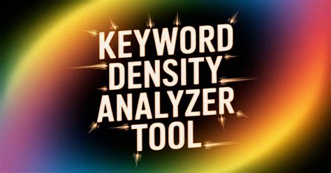 Ideal Keyword Density Analyzer Tool For Seo Word Counter Tool