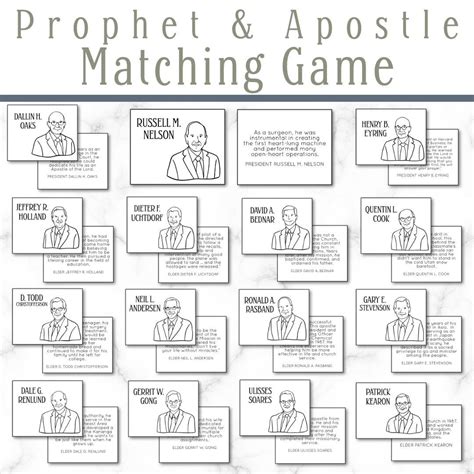 Apostle Matching Game Lds General Conference General Conference