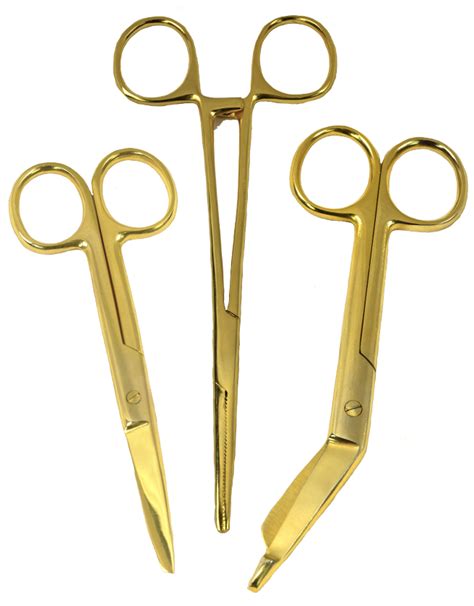 Scissors And Forcep 3 Pack Metallic