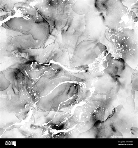 Abstract Watercolor Liquid Stain Luxury Background Hand Drawn Black