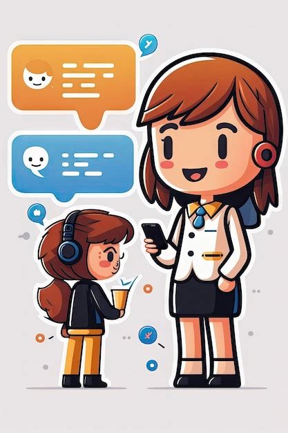 Premium Ai Image Intelligent Assistant Character In Chatbot Messenger